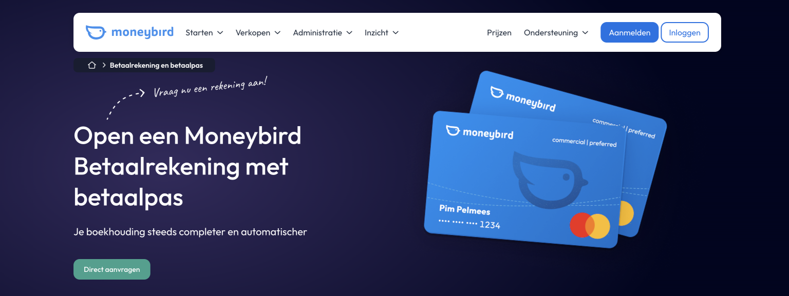 Moneybird Betaalpas & Betaalrekening: de toekomst van boekhouden ...